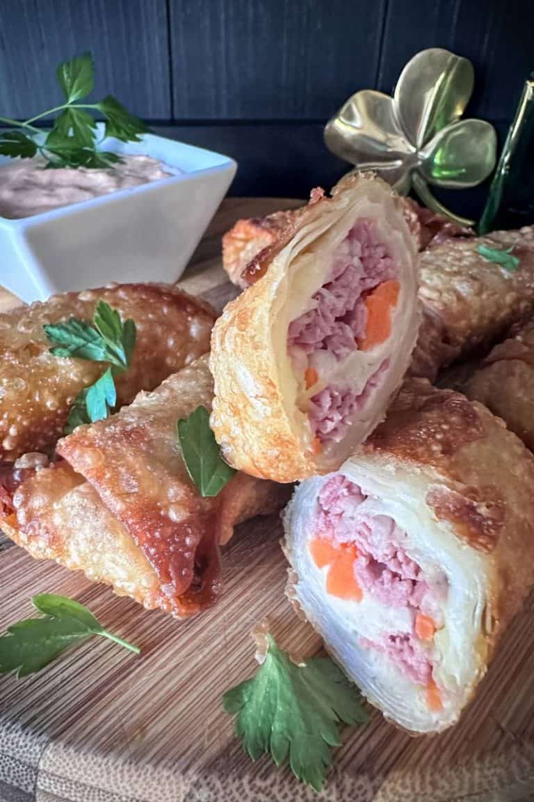 Corned Beef Reuben Egg Rolls
